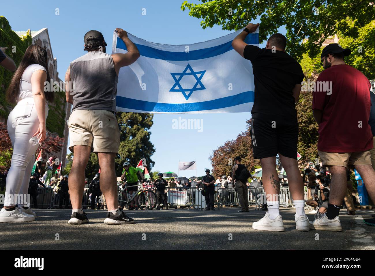 Seattle, USA. 12th May 2024. The United For Israel March gathered at ...