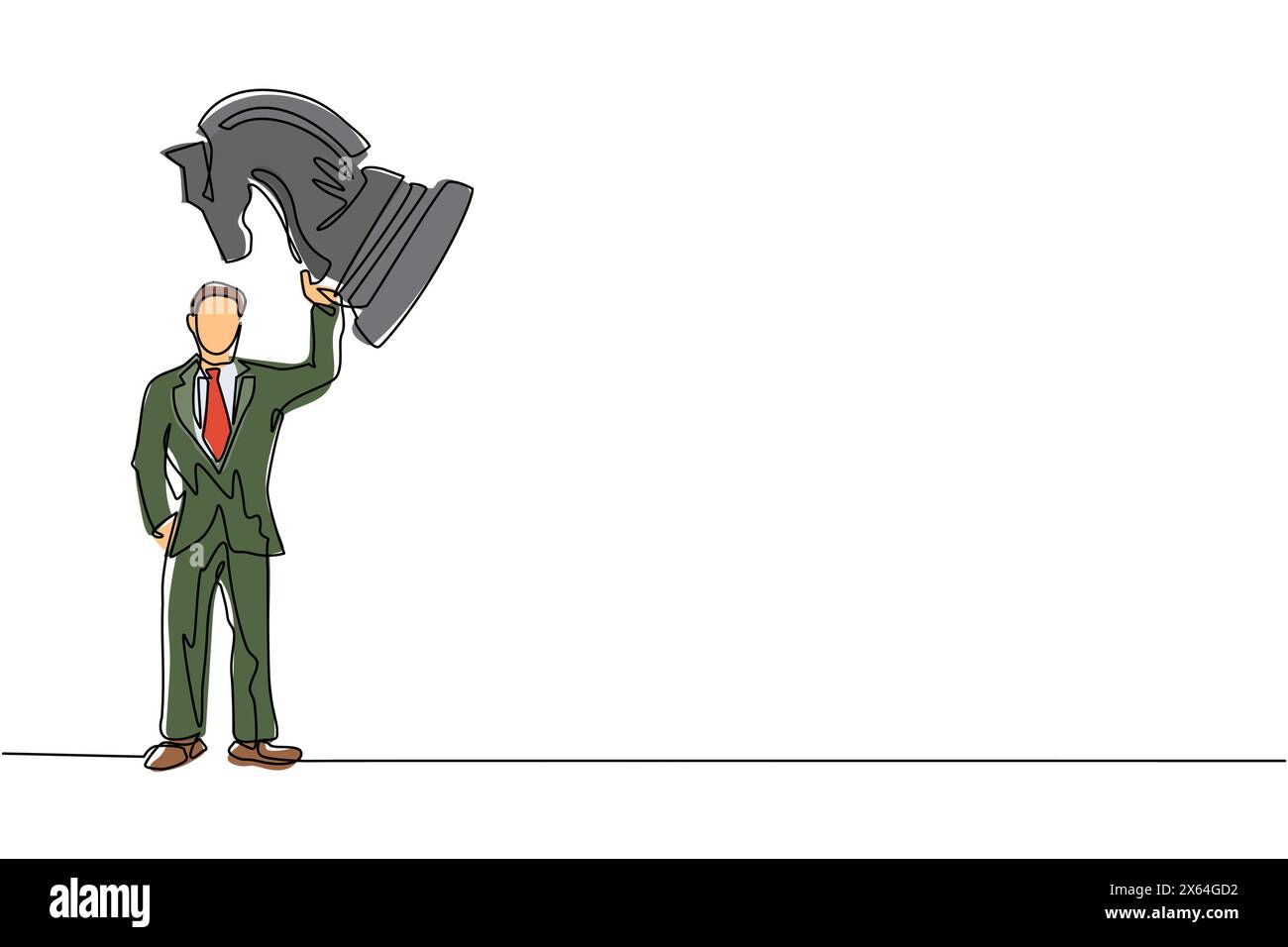 Chess piece knight male hand Stock Vector Images - Alamy