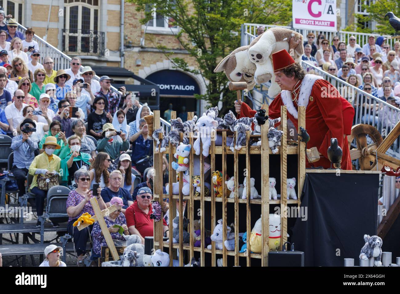 This picture shows the Kattenstoet cat parade in Ieper on Sunday 12 May ...