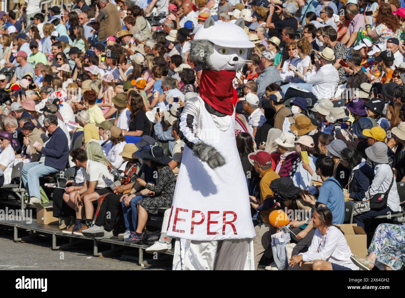 This picture shows the Kattenstoet cat parade in Ieper on Sunday 12 May ...
