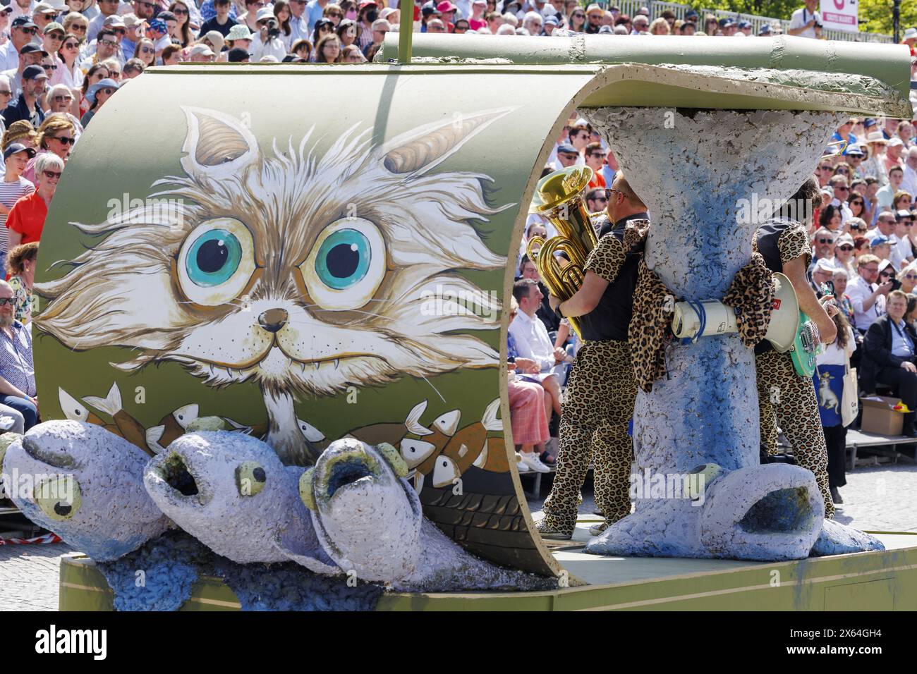 This picture shows the Kattenstoet cat parade in Ieper on Sunday 12 May ...