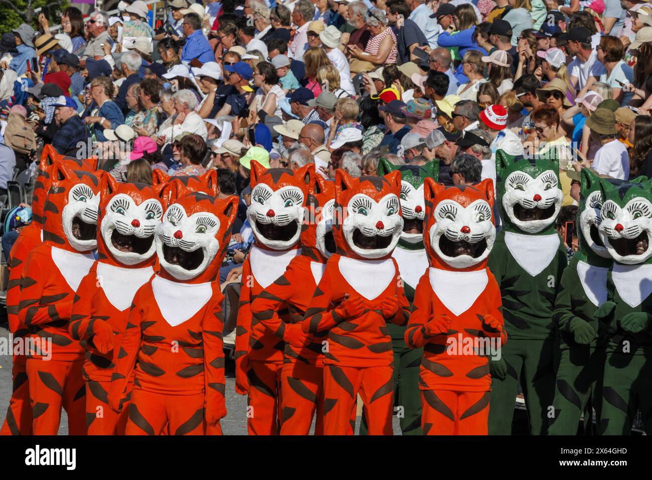 This picture shows the Kattenstoet cat parade in Ieper on Sunday 12 May ...