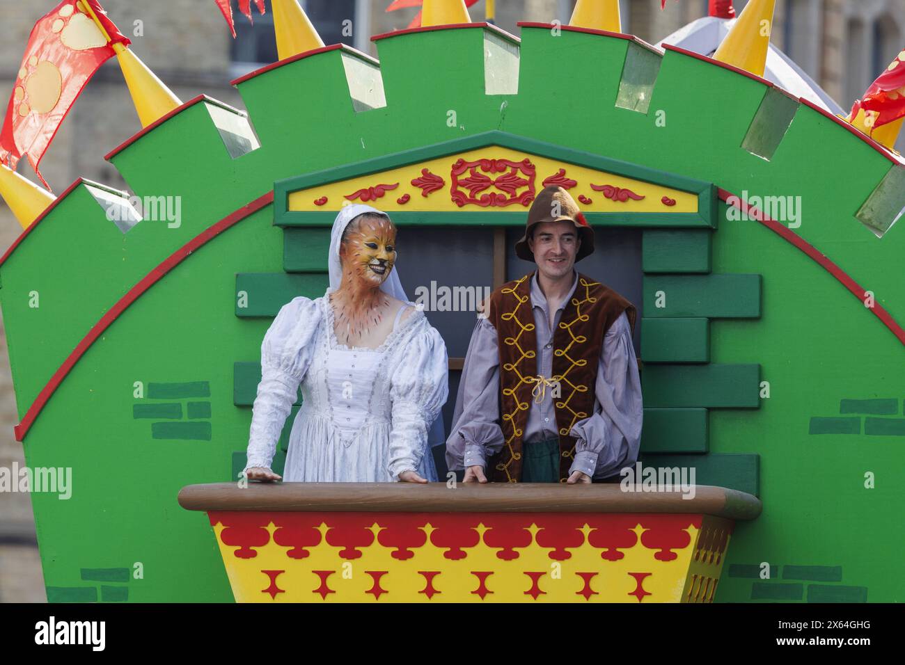 This picture shows the Kattenstoet cat parade in Ieper on Sunday 12 May ...