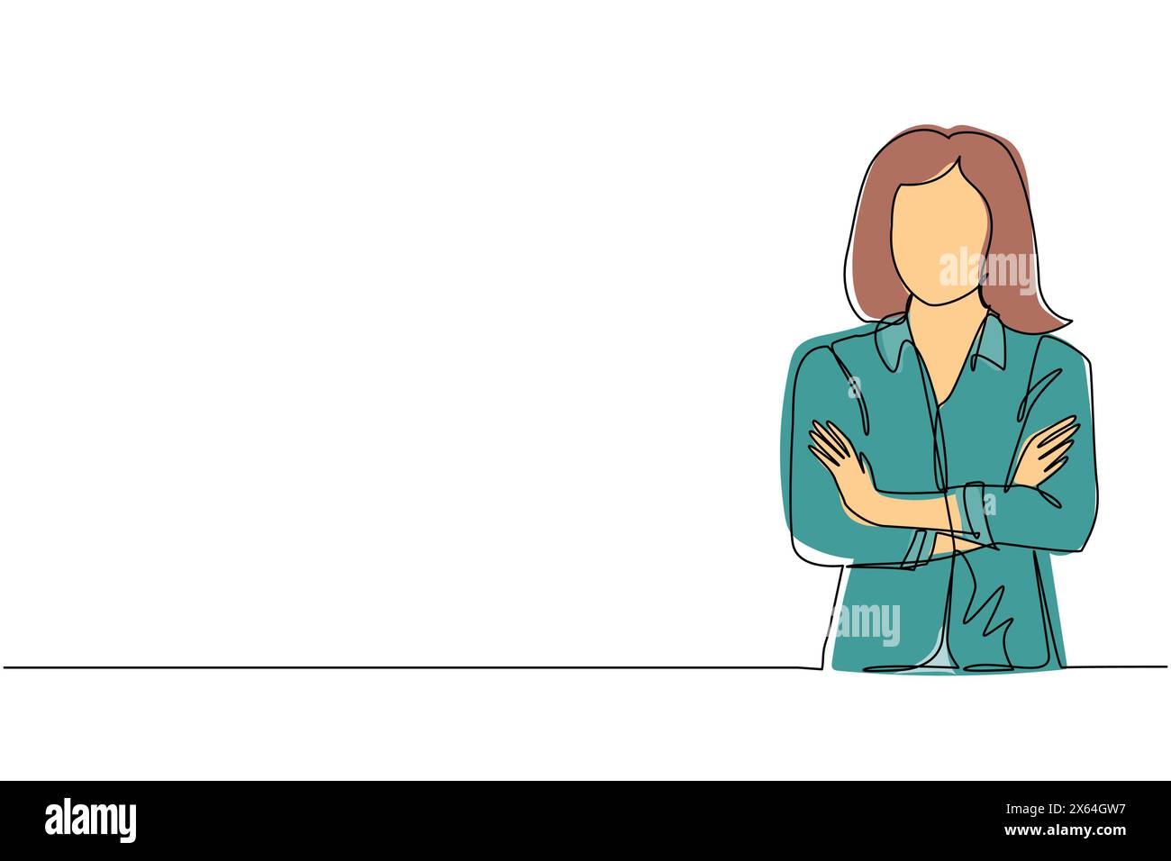 Smiling young businesswoman in Stock Vector Images - Alamy