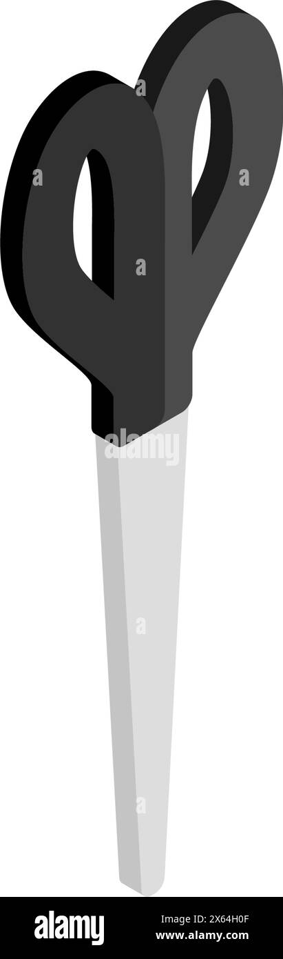 Cooking utensils: kitchen scissors, isometric illustration, Vector ...