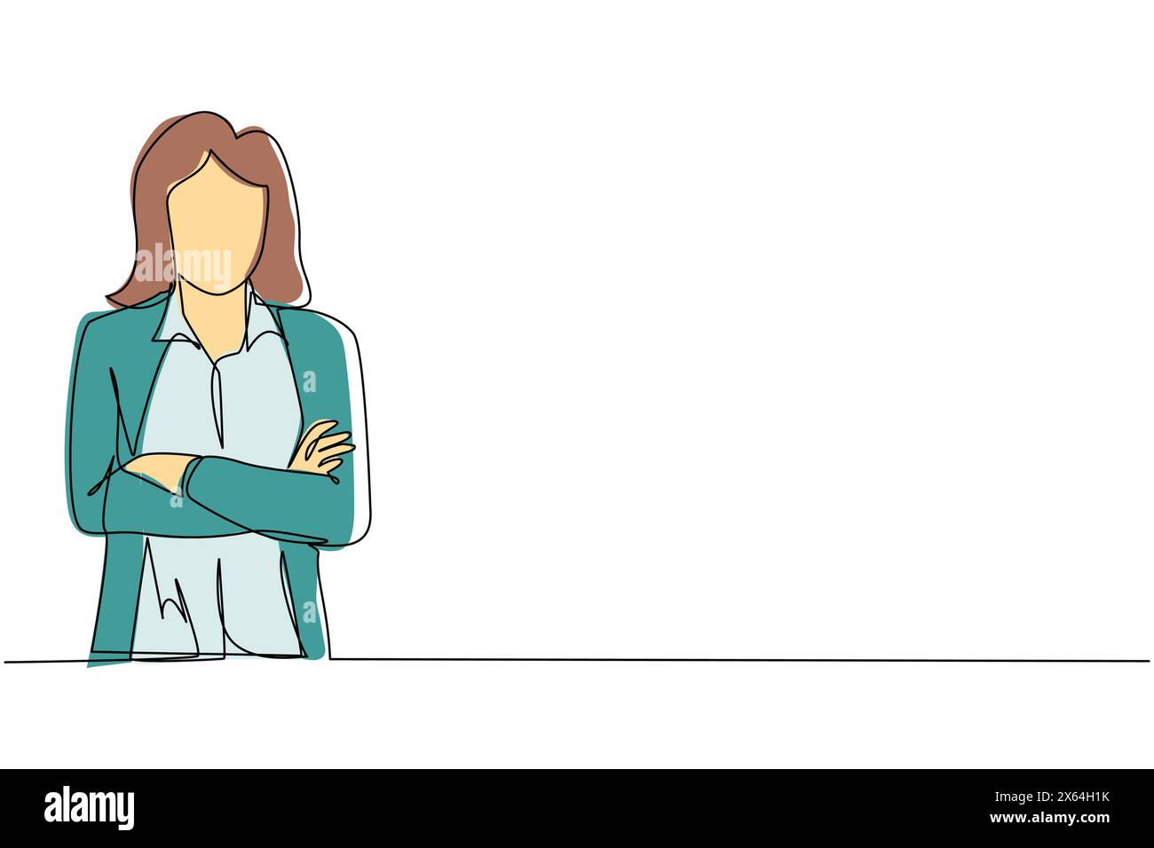 Young female office worker smiling Stock Vector Images - Alamy