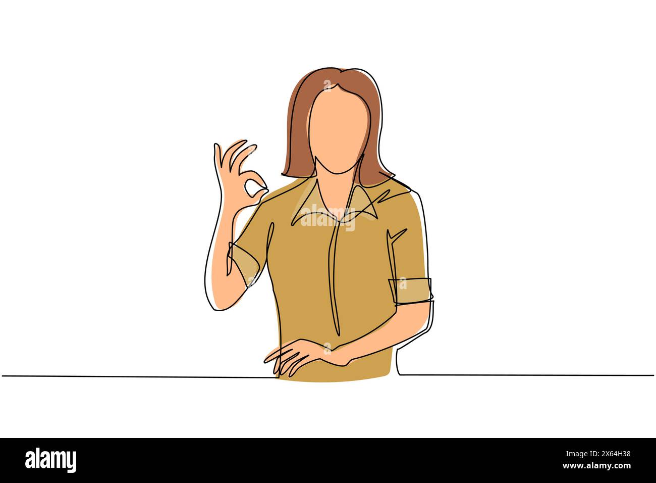 Okay young adult female Cut Out Stock Images & Pictures - Alamy