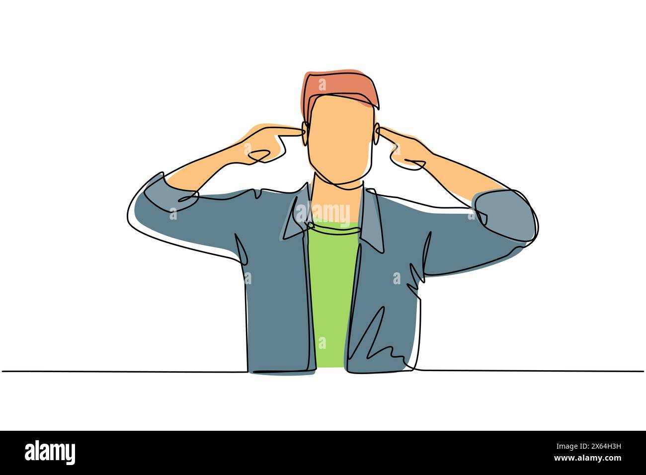 Man covering eye hand in Cut Out Stock Images & Pictures - Alamy