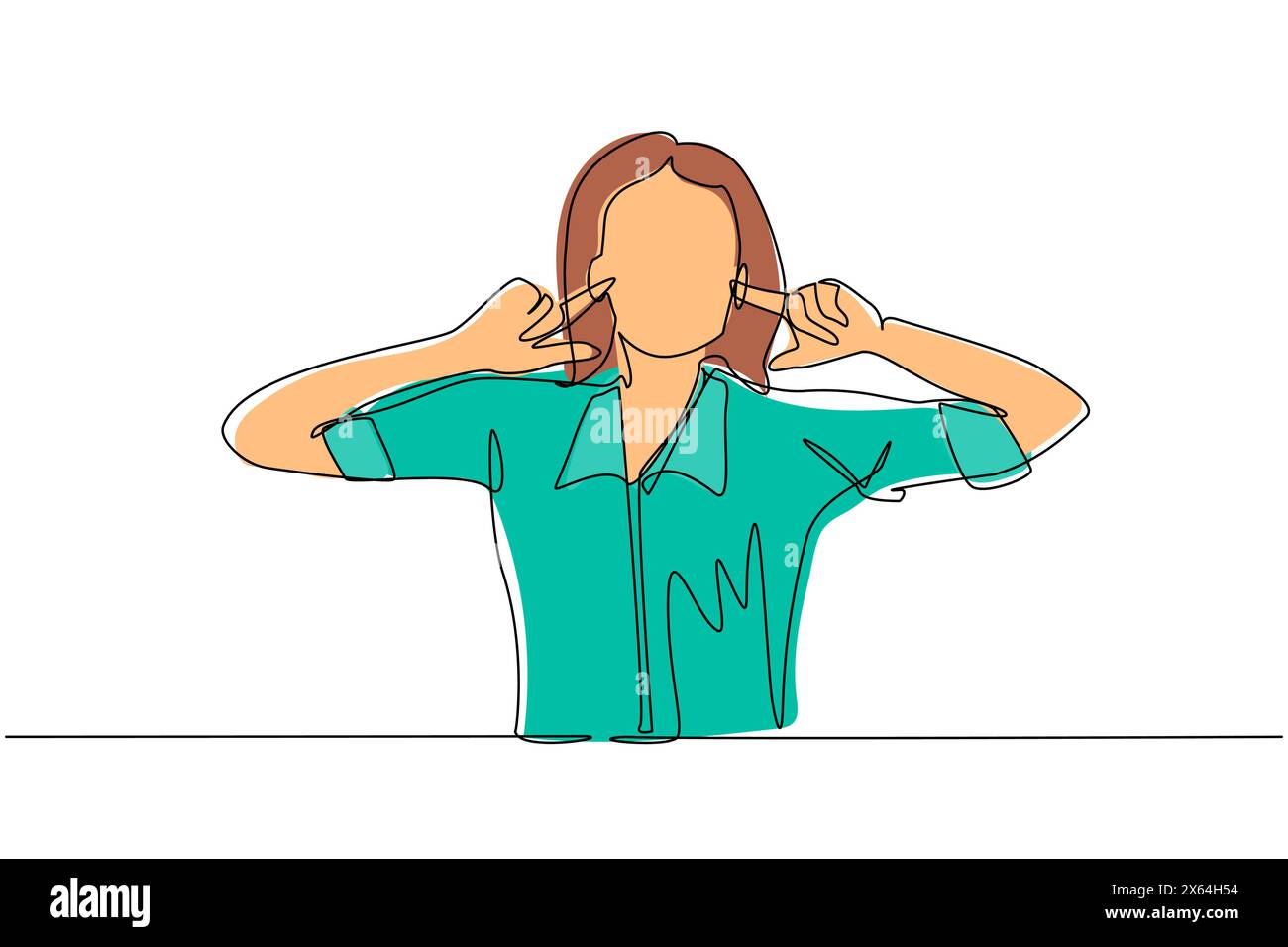 Noise pollution woman Stock Vector Images - Alamy