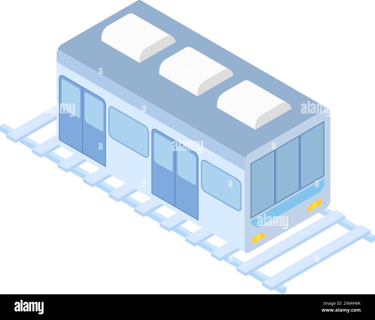 Vehicles: trains and tracks, isometric illustration, Vector ...