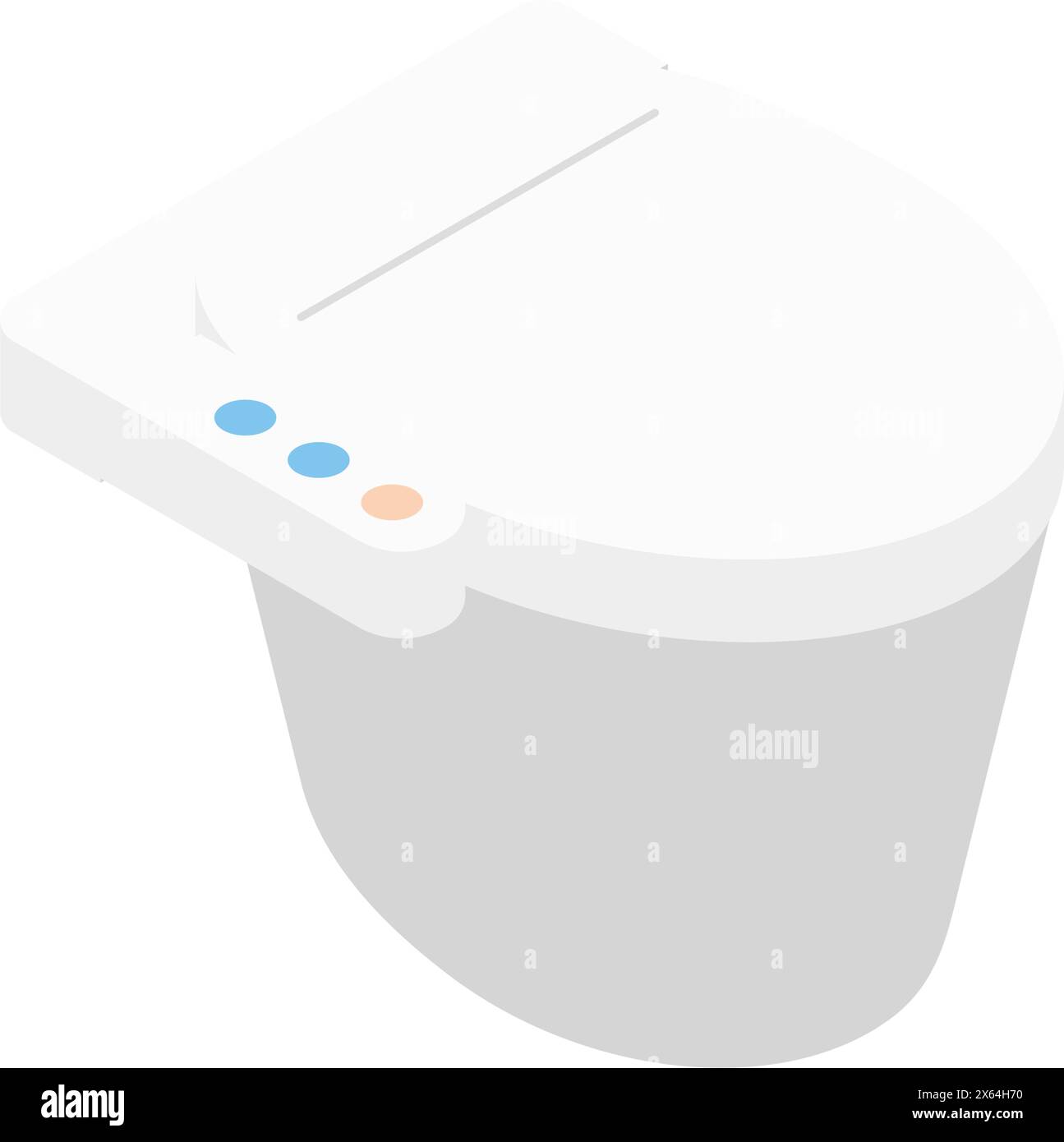 White appliances: bidet toilet, isometric illustrations, Vector ...