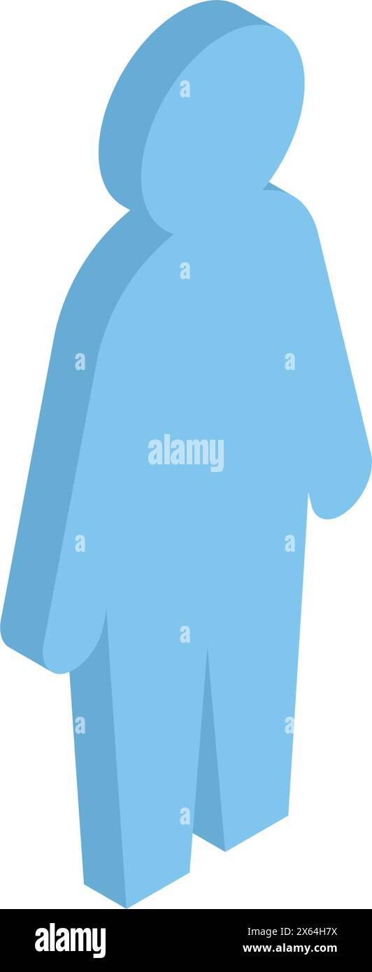 Blue human figure, isometric illustration, Vector Illustration Stock ...