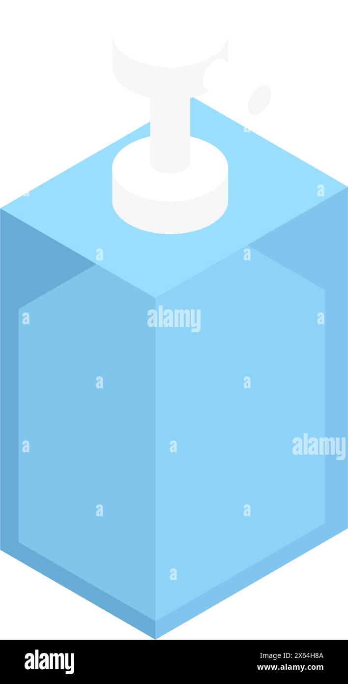 Push-type hand soap, isometric illustration, Vector Illustration Stock ...