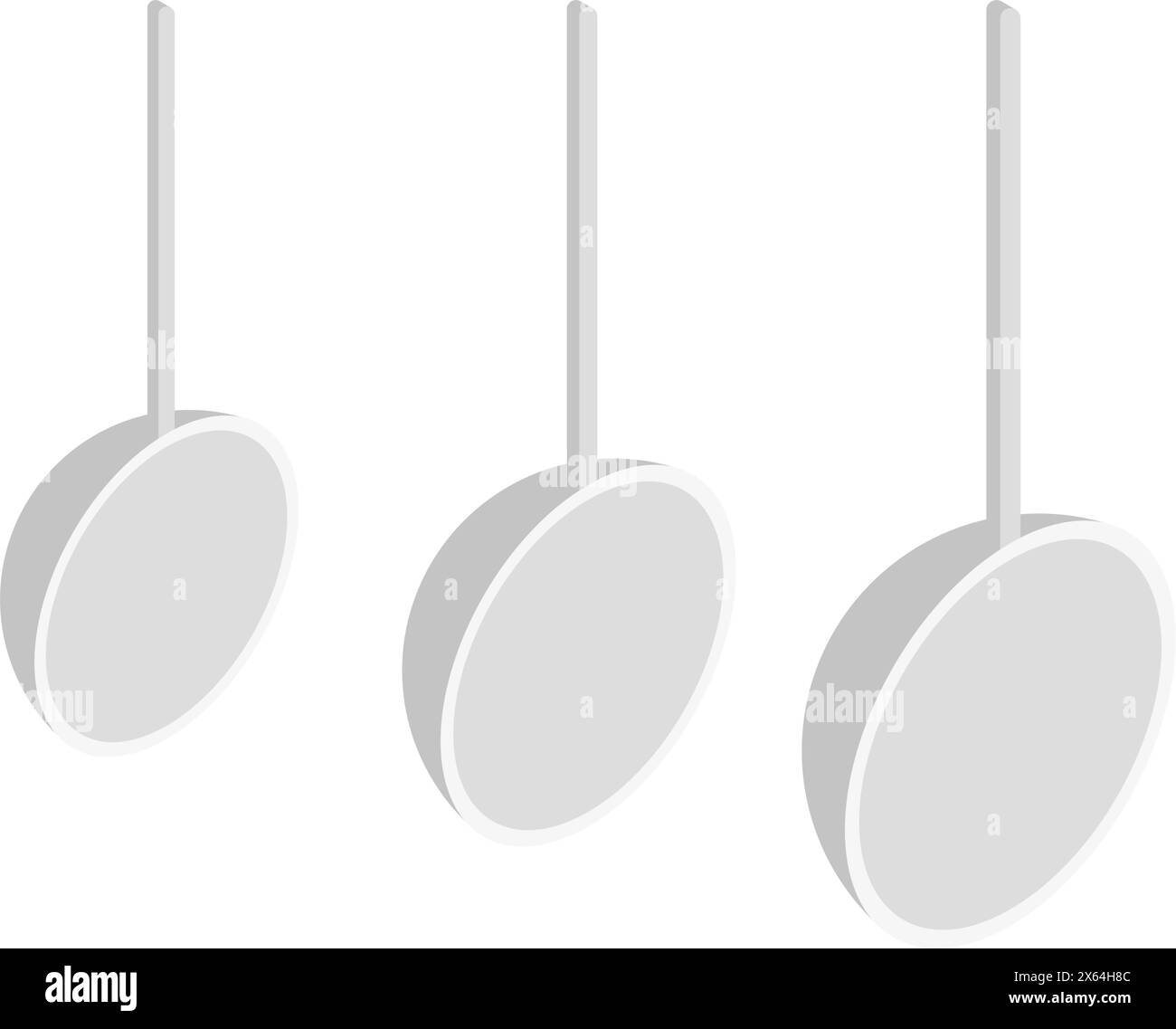 Cookware: measuring spoons large and small, isometric illustration ...