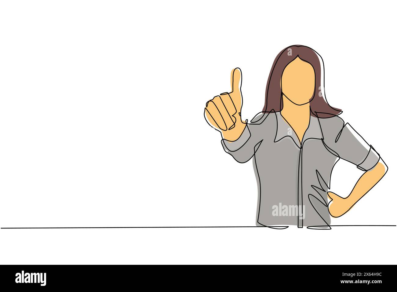 Positive female in casual Stock Vector Images - Alamy