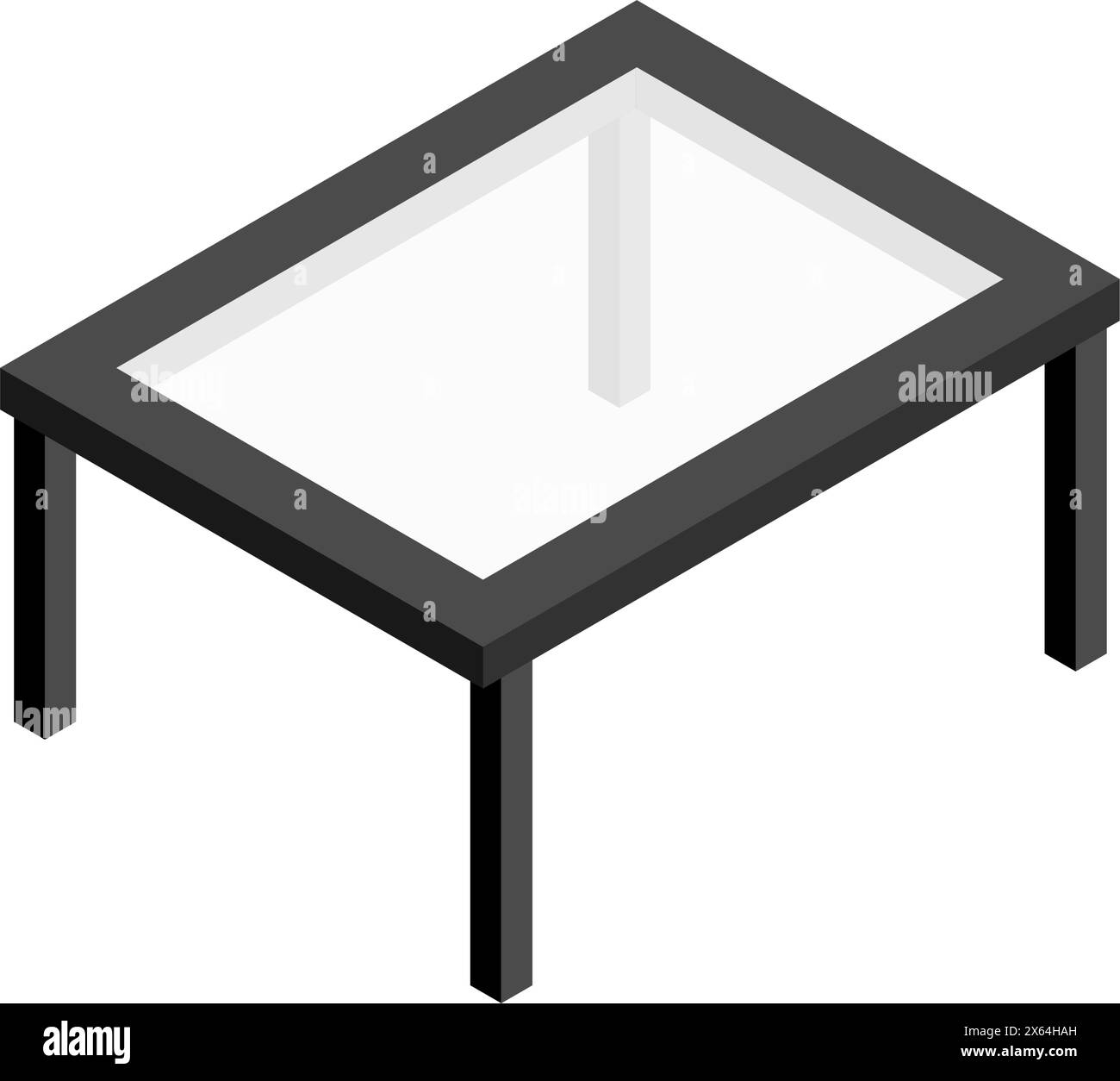 Interior: low table, isometric illustration, Vector Illustration Stock ...