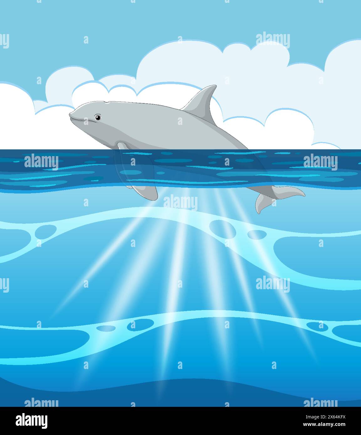 Above and below the ocean Stock Vector Images - Alamy