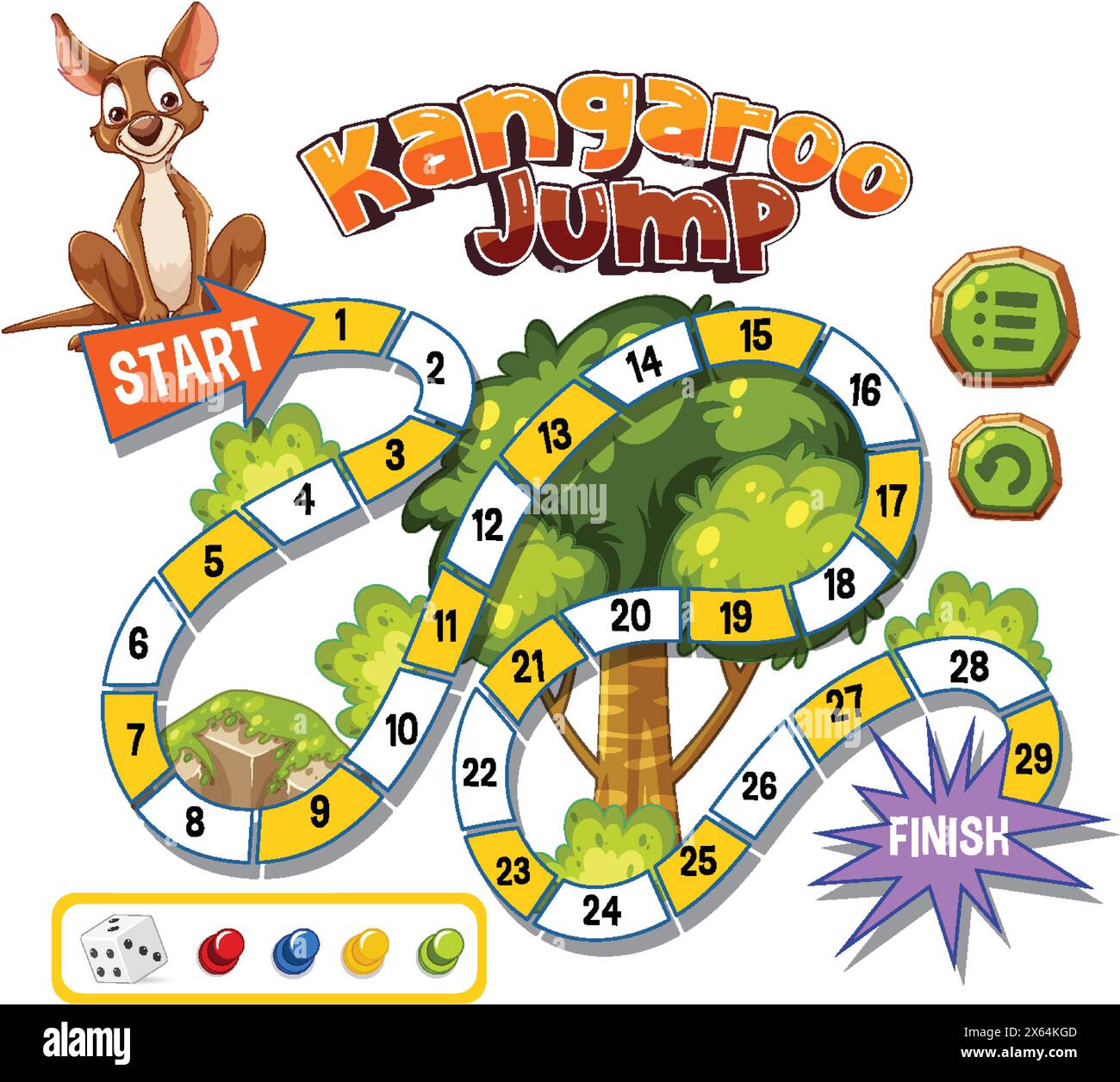 Colorful board game design with kangaroo theme Stock Vector Image & Art ...