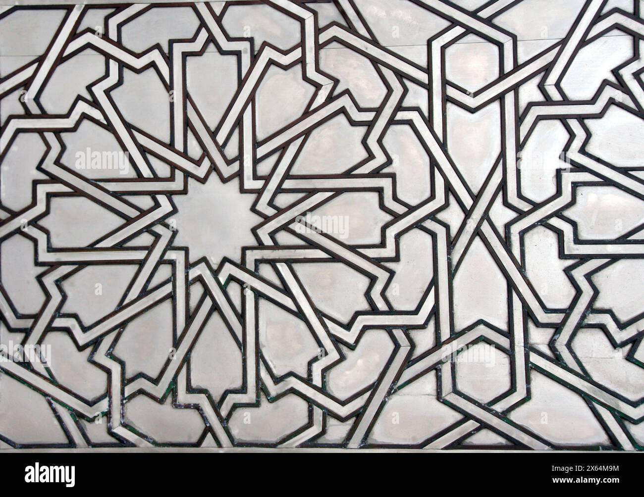 Frame with traditional islamic ornament. Copper window shutter with ...