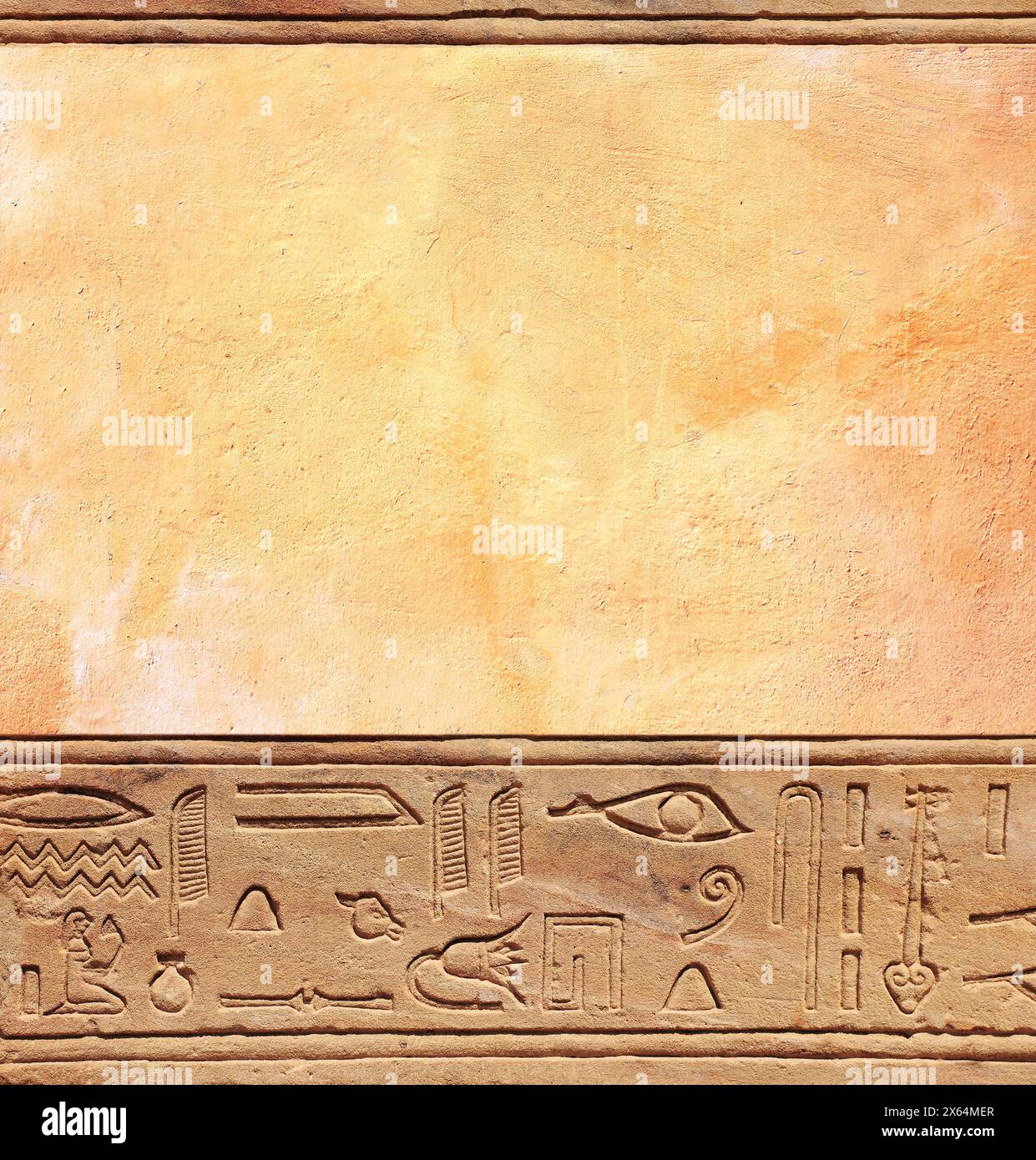 Vertical background with ancient Egyptian hieroglyphs on stone wall ...