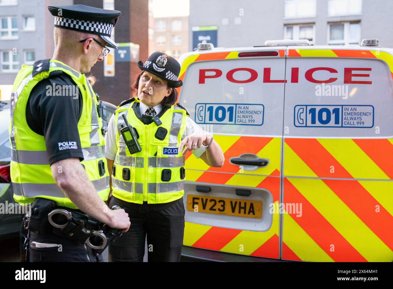 Police Scotland chief constable Jo Farrell, with inspector Jonathan ...
