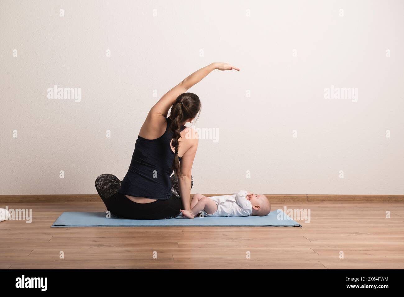 Pelvic floor exercise with baby hi-res stock photography and images - Alamy