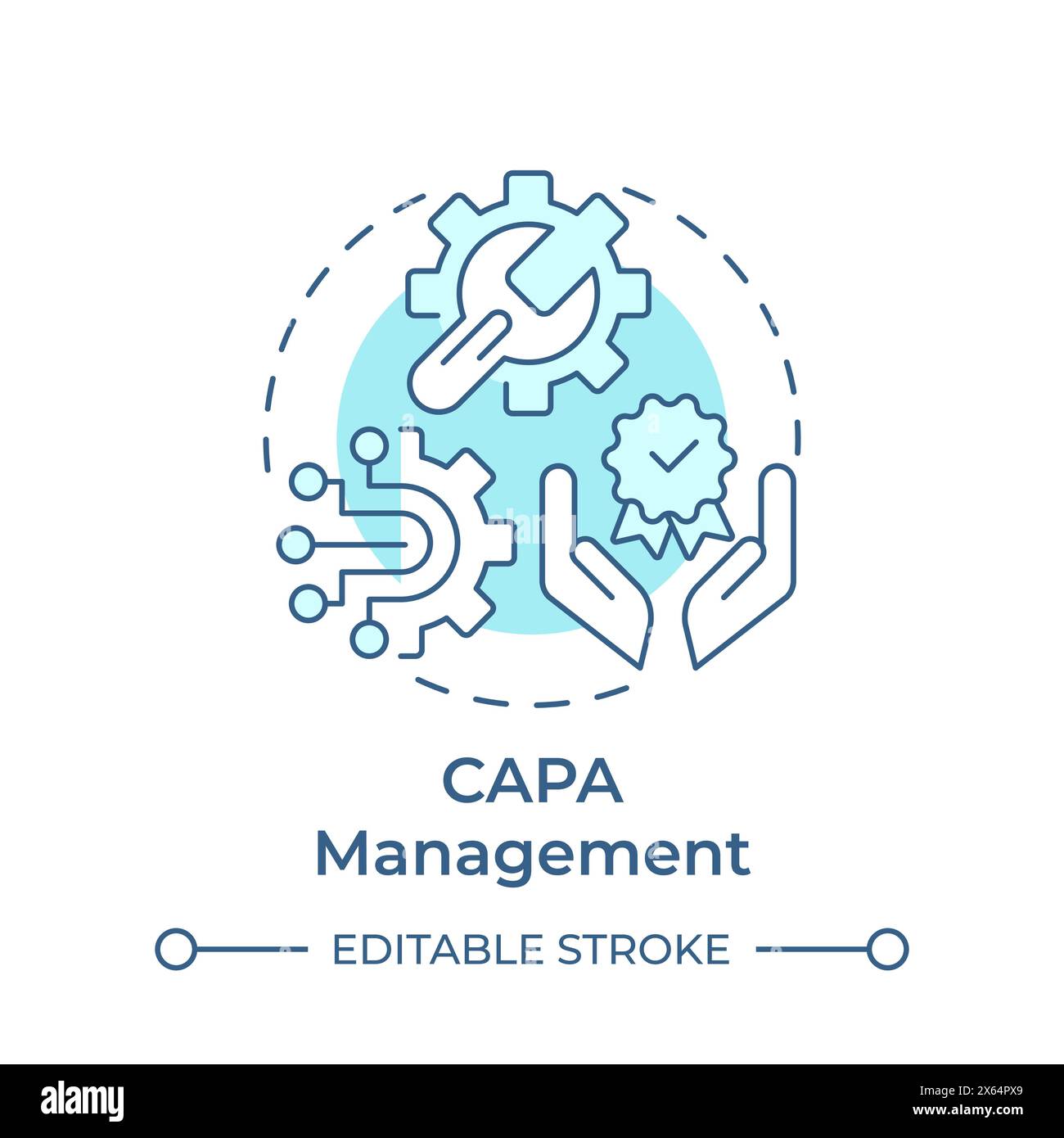 CAPA management soft blue concept icon Stock Vector Image & Art - Alamy