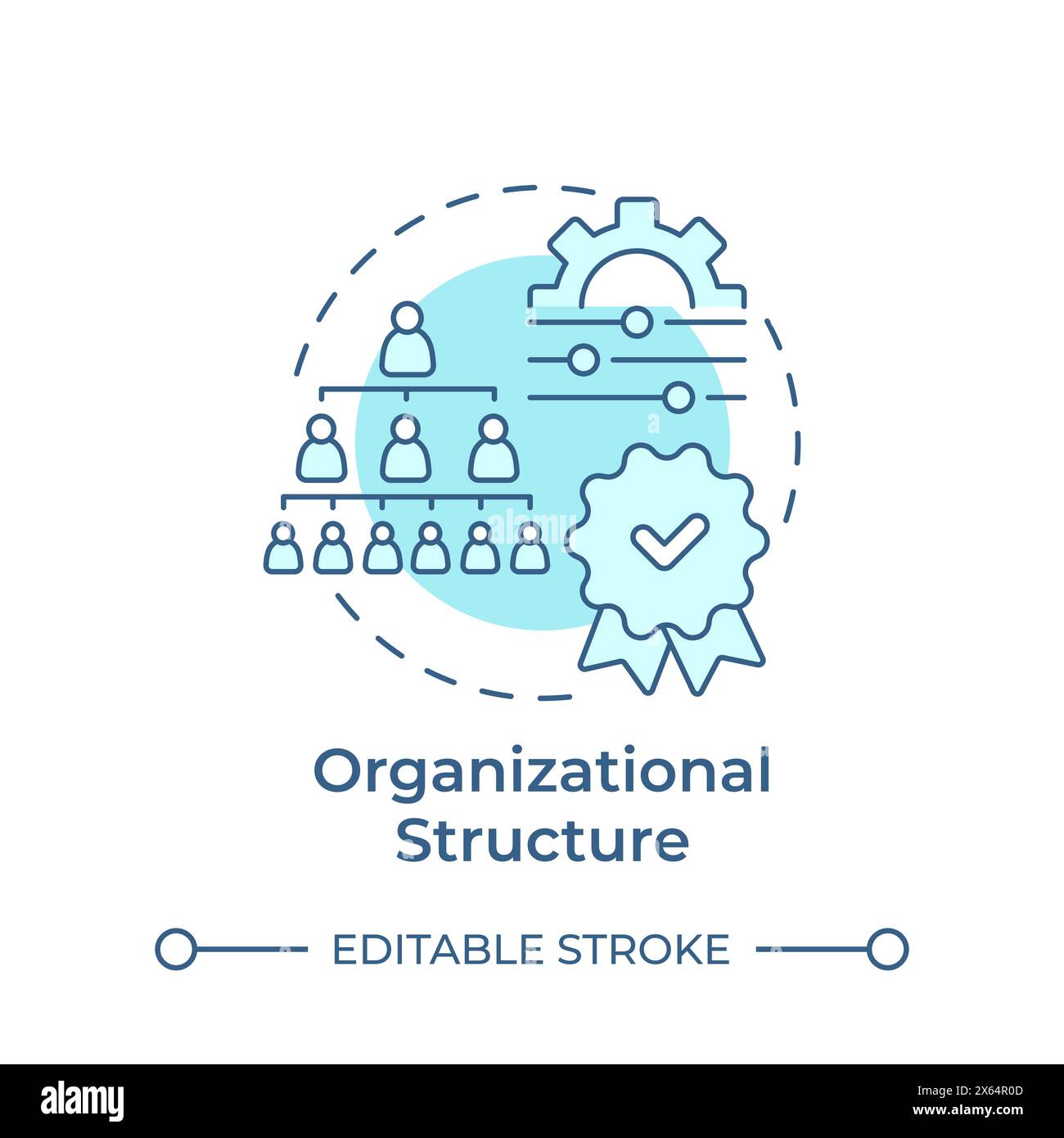 Organizational structure soft blue concept icon Stock Vector Image ...