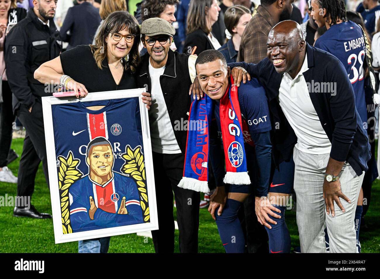 Paris, France. 12th May, 2024. Kylian Mbappe his mother Fayza Lamari ...