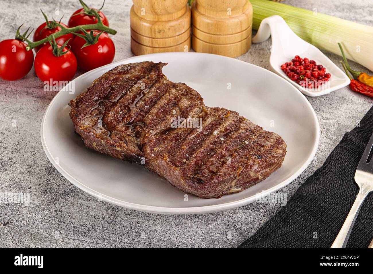 Rib eye steak grilled beef meat Stock Photo - Alamy