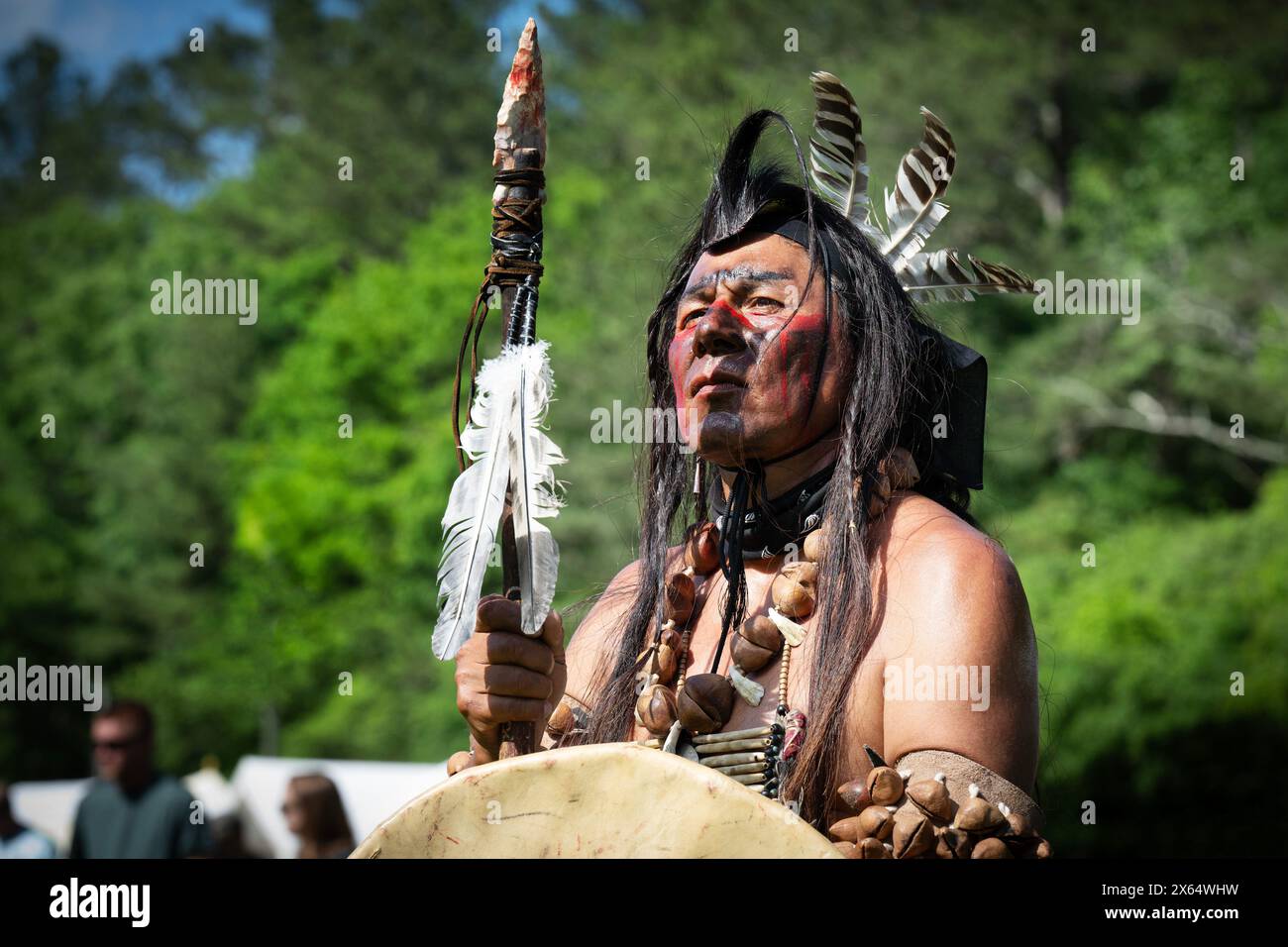 Canton, Georgia, USA. 11th May, 2024. PACO CRUZ, from the Chichimeca ...