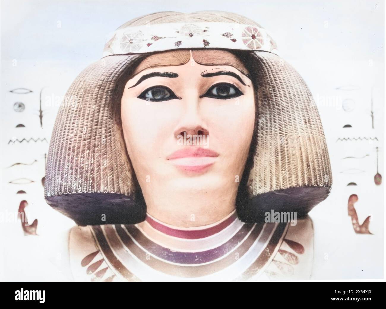 fine arts, Egypt, Old Kingdom, head of Princess Nofret, circa 2500 BC ...