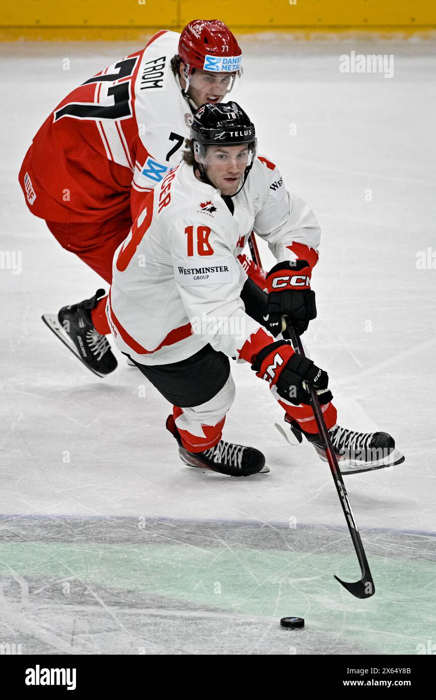 Denmark vs Canada group A match of the 2024 IIHF World Championship, in ...