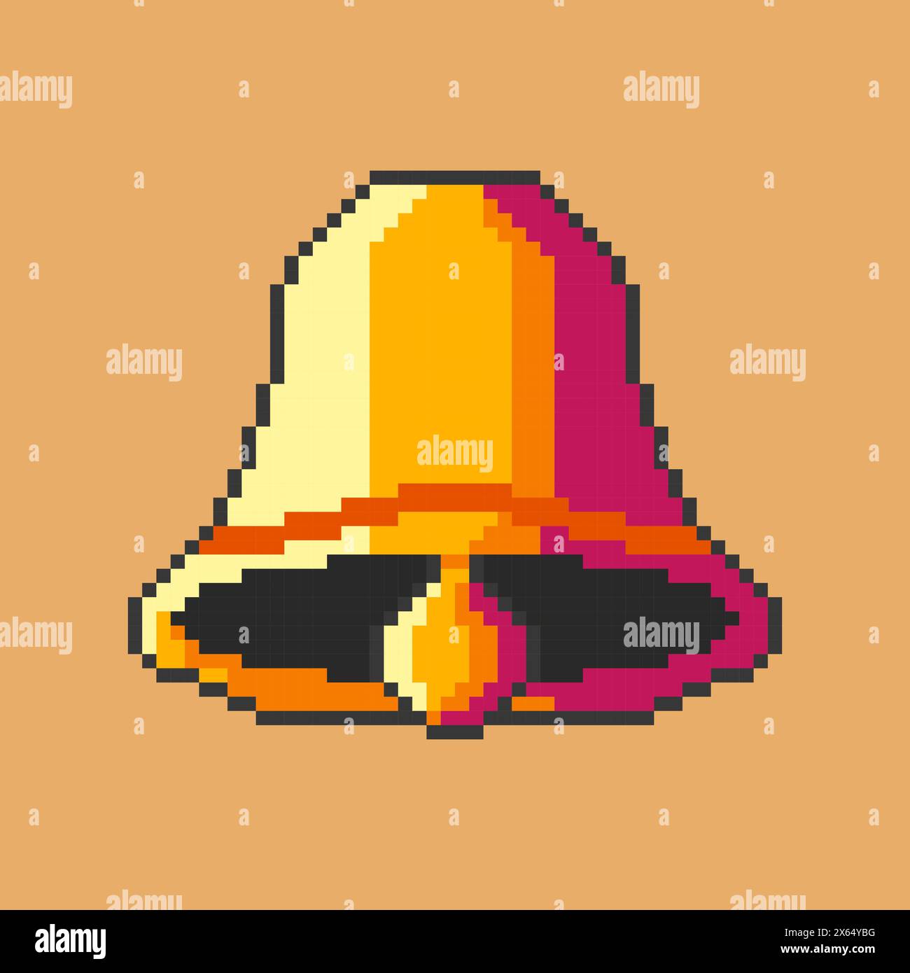 Vector Illustration of Bell with Pixel Art Design Stock Vector Image ... Vector Illustration of Bell with Pixel Art Design Stock Vector Image ...