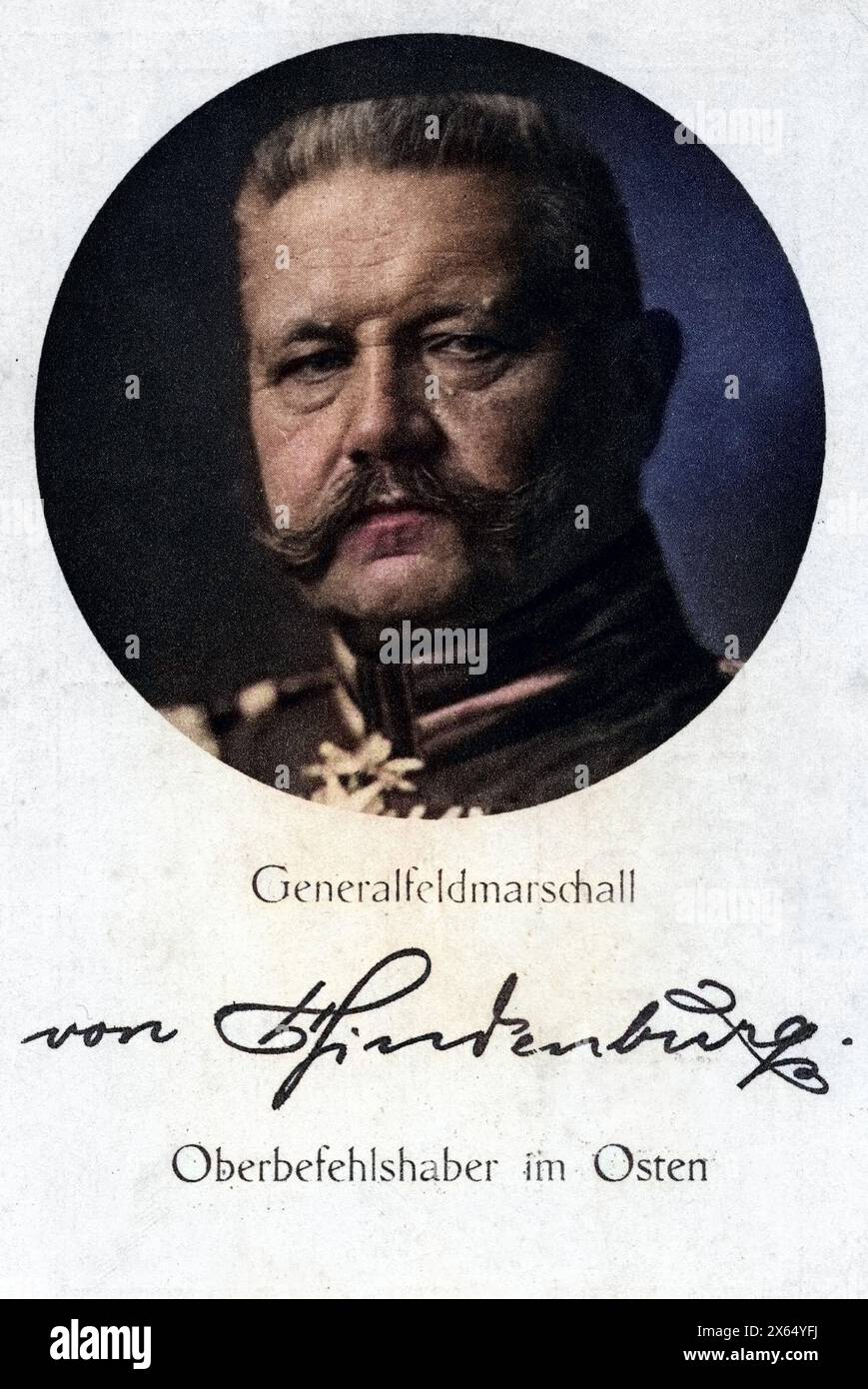 Hindenburg und Beneckendorff, Paul von, 2.10.1847 - 2.8.1934, German ...