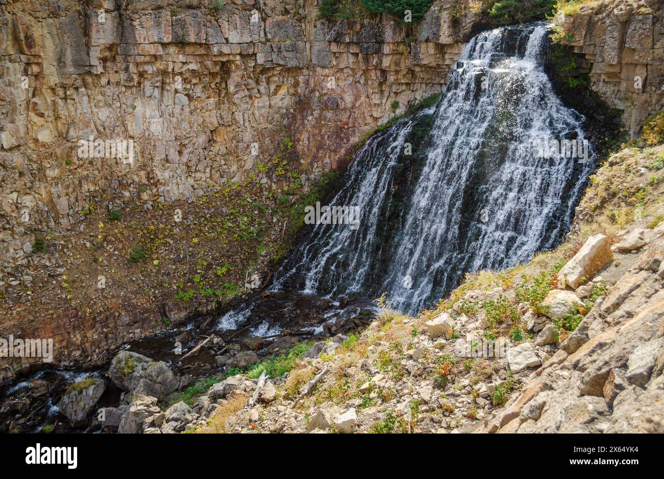 Firehole Falls at Yellowstone National Park, USA Stock Photo - Alamy