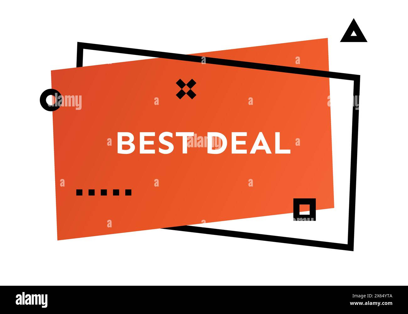 Best deal orange geometric trendy banner. Modern gradient shape with ...