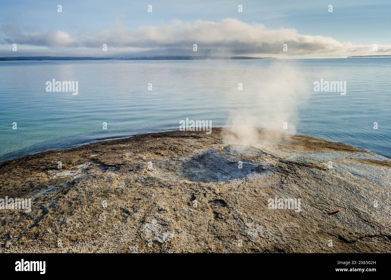 Fishing Cone Geyser on Yellowstone Lake at Yellowstone National Park ...