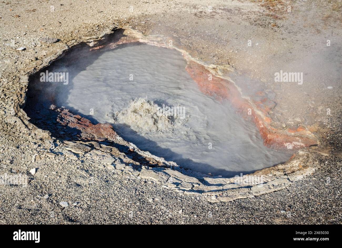 Upper Geyser Basin and Morning Glory Pool at Yellowstone National Park ...