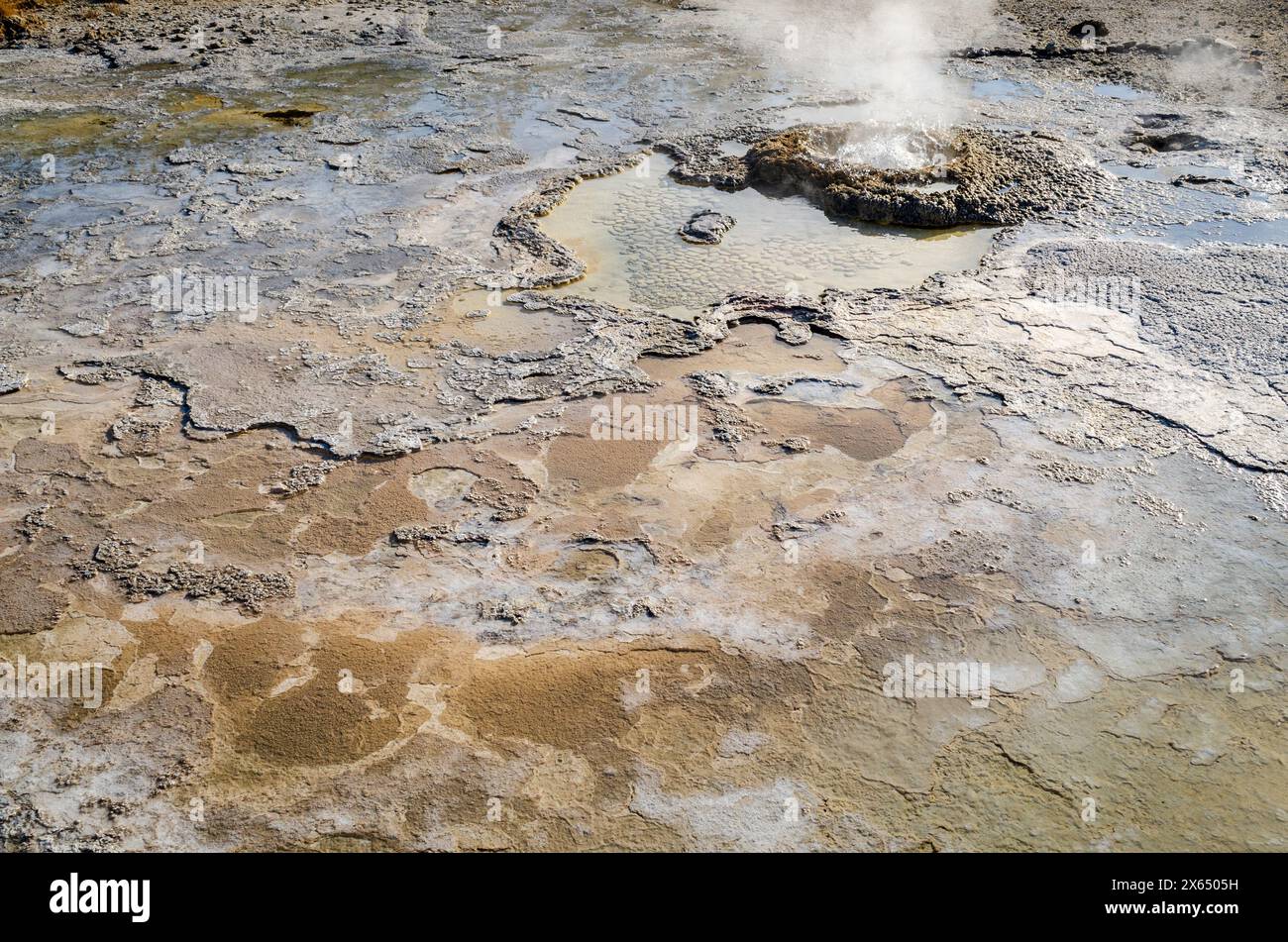 Upper Geyser Basin and Morning Glory Pool at Yellowstone National Park ...