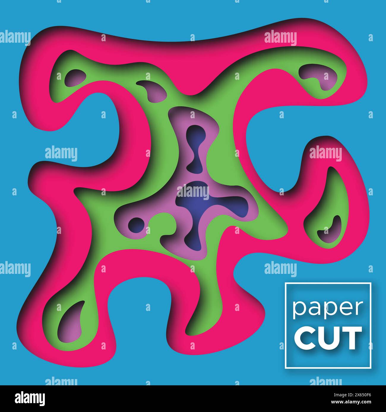 Abstract Background with Paper Cut shapes. Vector illustration Stock ...