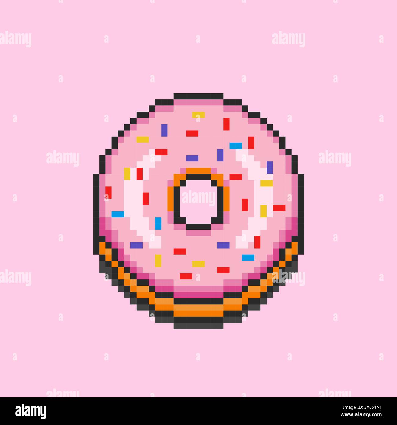 Pixel art donuts food design Stock Vector Image & Art - Alamy