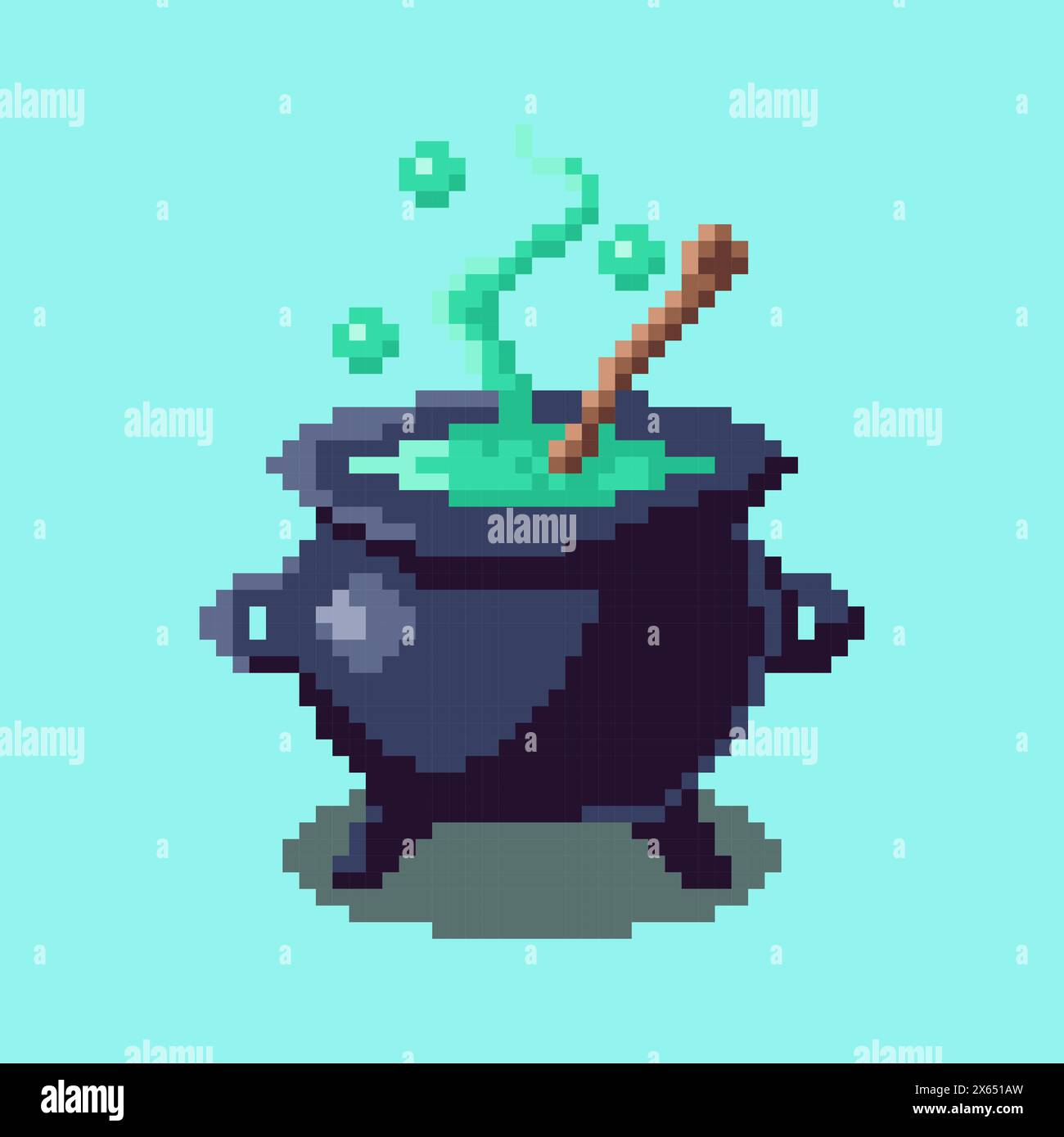 Pixel art magic cauldron halloween design Stock Vector Image & Art - Alamy