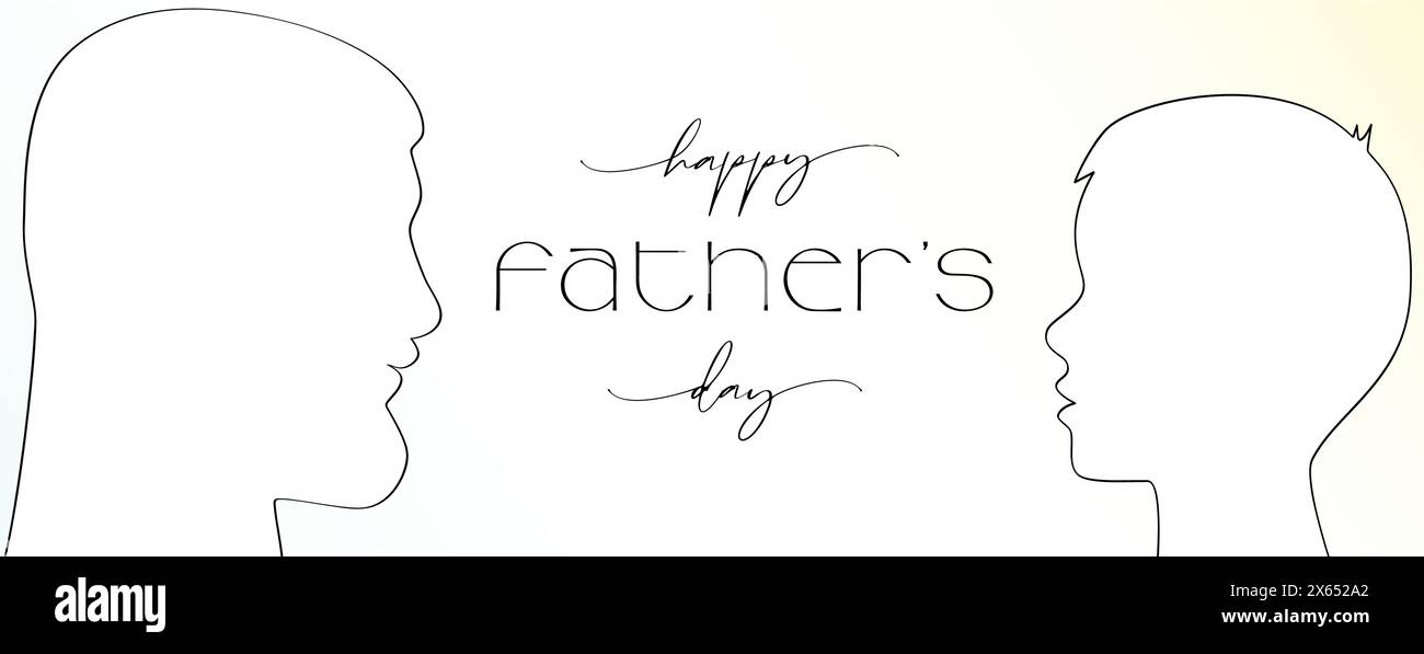 Happy Father's Day creative postcard. Cute design. Minimalist style ...