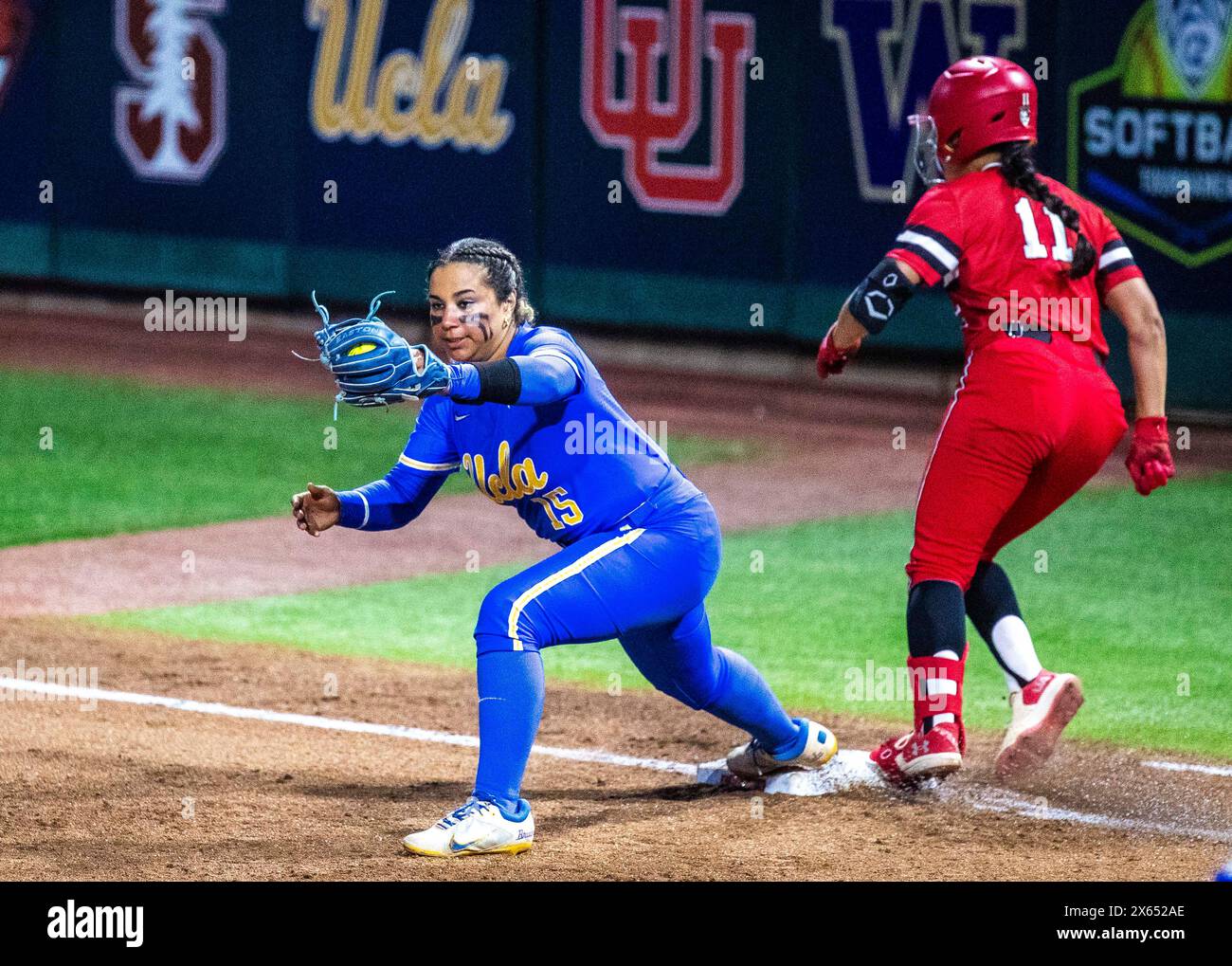 May 11 2024 Palo Alto CA U.S.A. UCLA infielder Jordan Woolery (15)makes ...