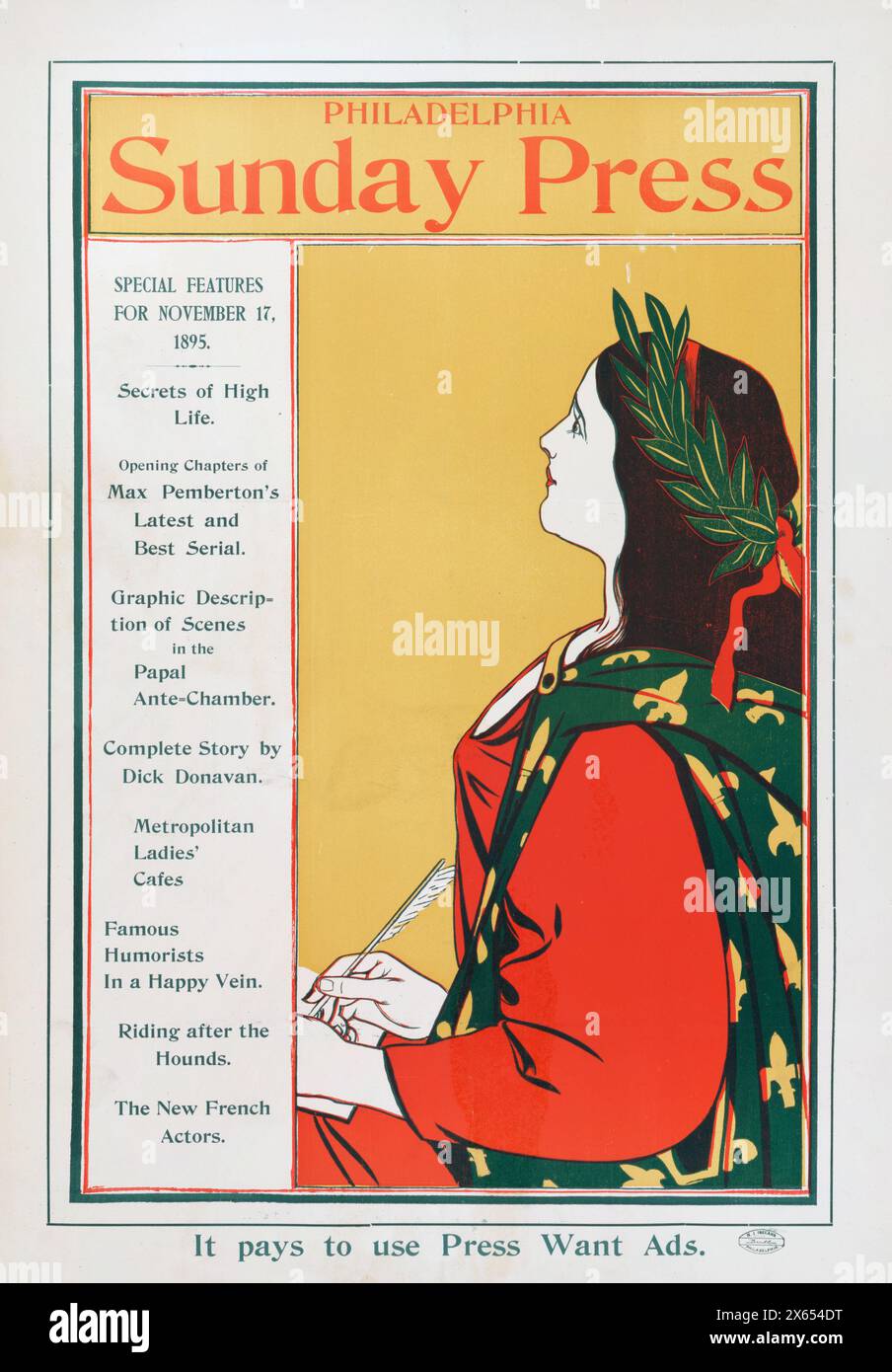 Philadelphia Sunday Press cover - George Reiter Brill (American ...