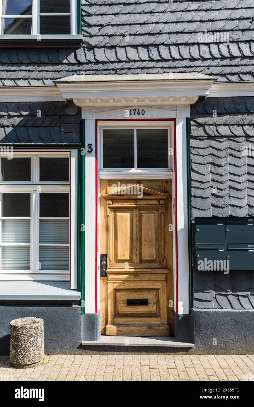Hattingen, Germany - June 30, 2023: Entrance door to an old house from ...
