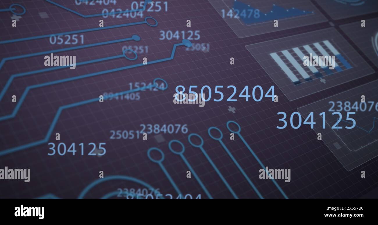 Animation numbers changing computer circuit hi-res stock photography and images - Alamy