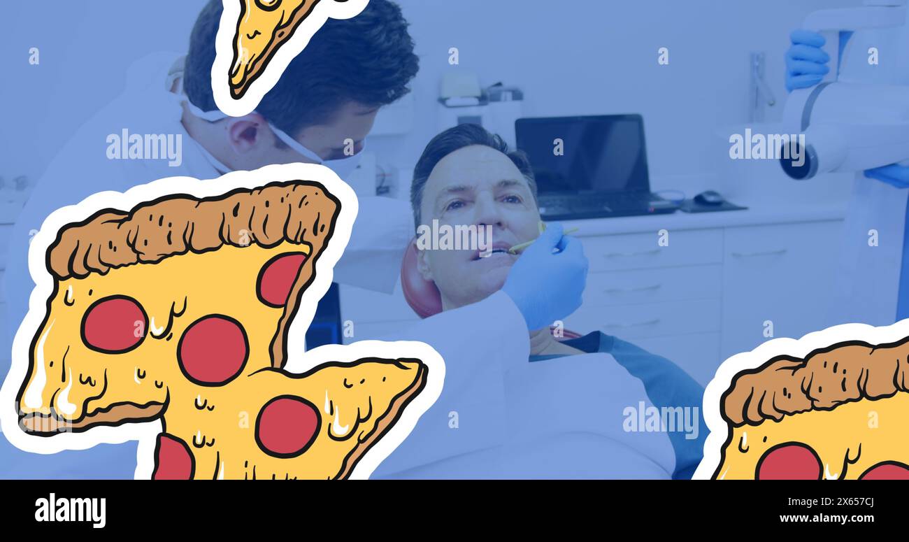 Animation pizza day text icons hi-res stock photography and images - Alamy