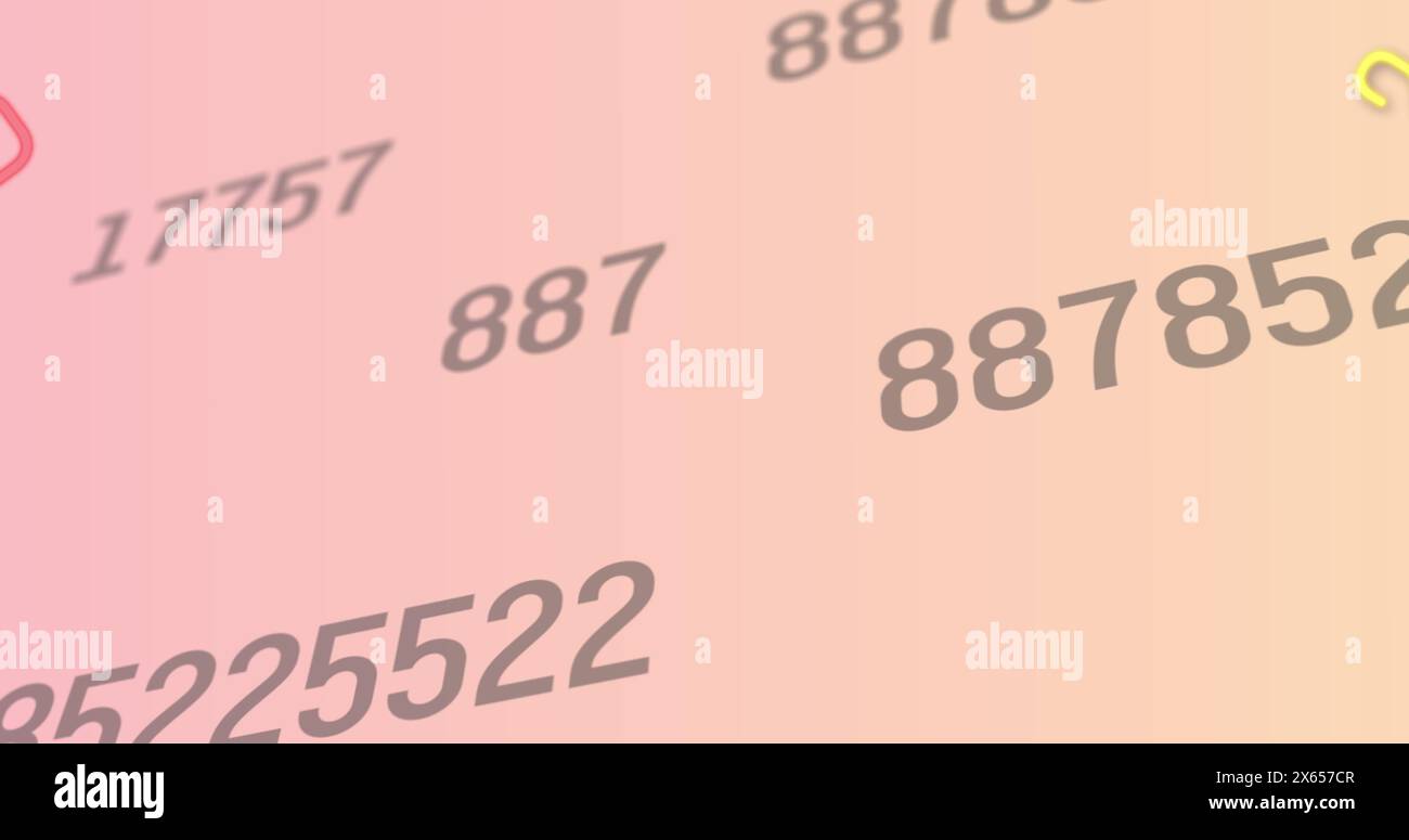 Image of letters and numbers on orange background Stock Photo - Alamy